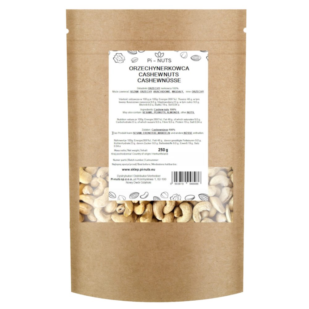 Pi-NUTS orzechy nerkowca całe 250g - Pi-nuts | Sklep EMPIK.COM