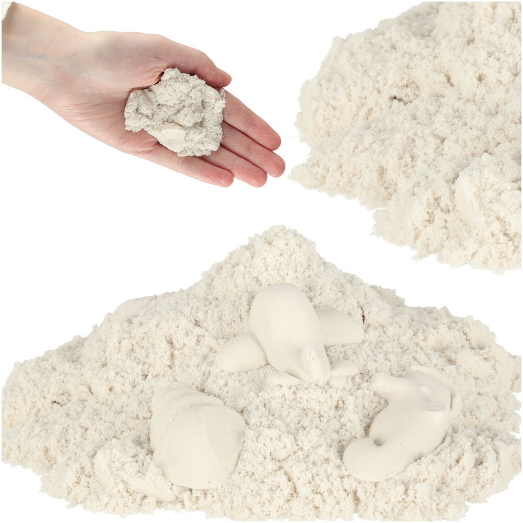 Piasek Kinetyczny Magiczny Dynamiczny Piaskolina w Woreczku 1kg Biały ...