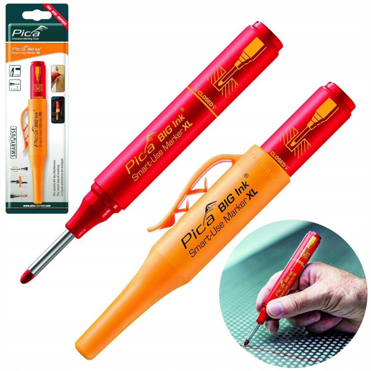 Pica Big Ink 170/40 Marker precyzyjny czerwony XL - PICA | Sklep EMPIK.COM