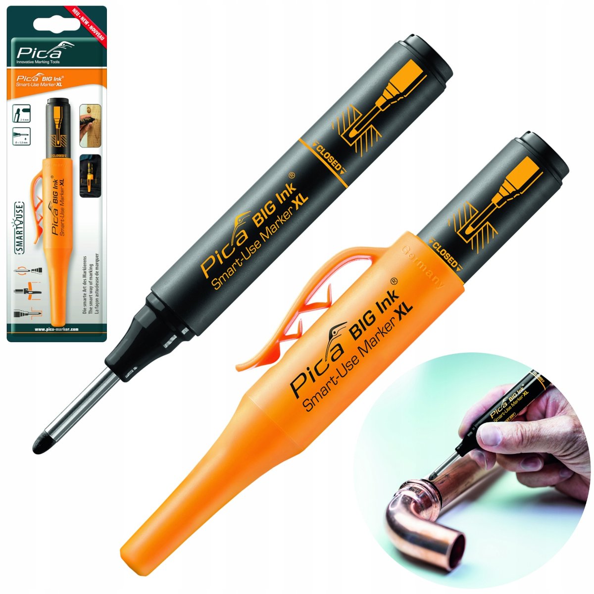Pica Big Ink 170/46 Marker precyzyjny czarny XL - PICA | Sklep EMPIK.COM