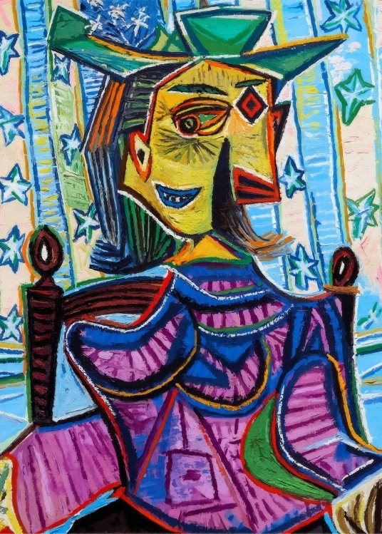 PICASSO Dora Maar PLAKAT B1 100x70cm kubizm art malarstwo sztuka dzieło ...