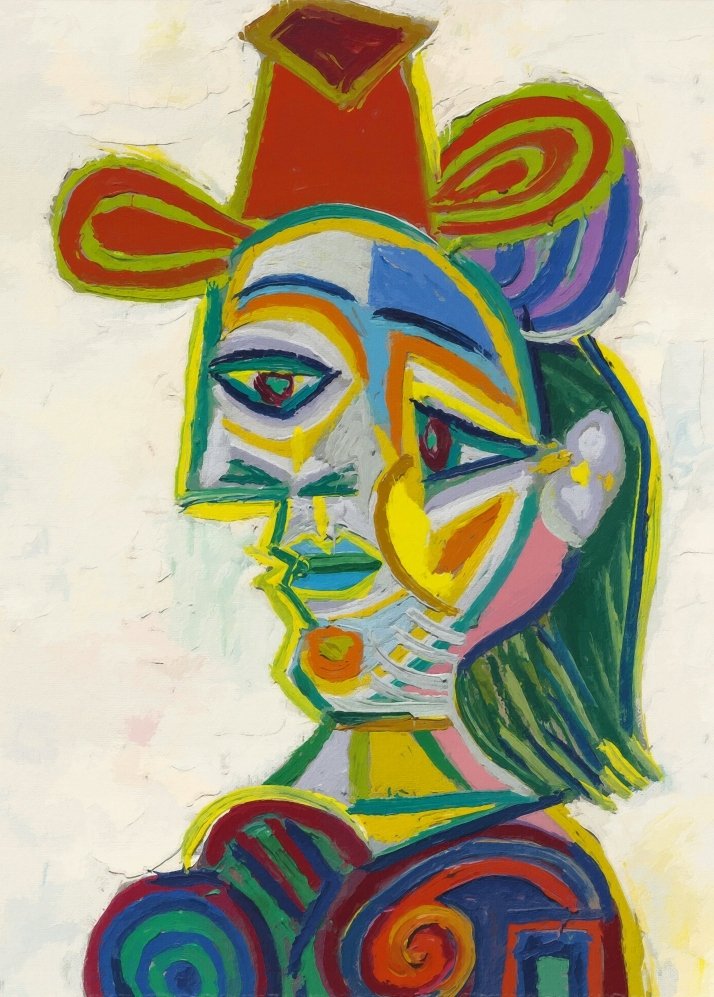 PICASSO Popiersie Kobiety PLAKAT B2 50x70cm portret malarstwo obraz ...