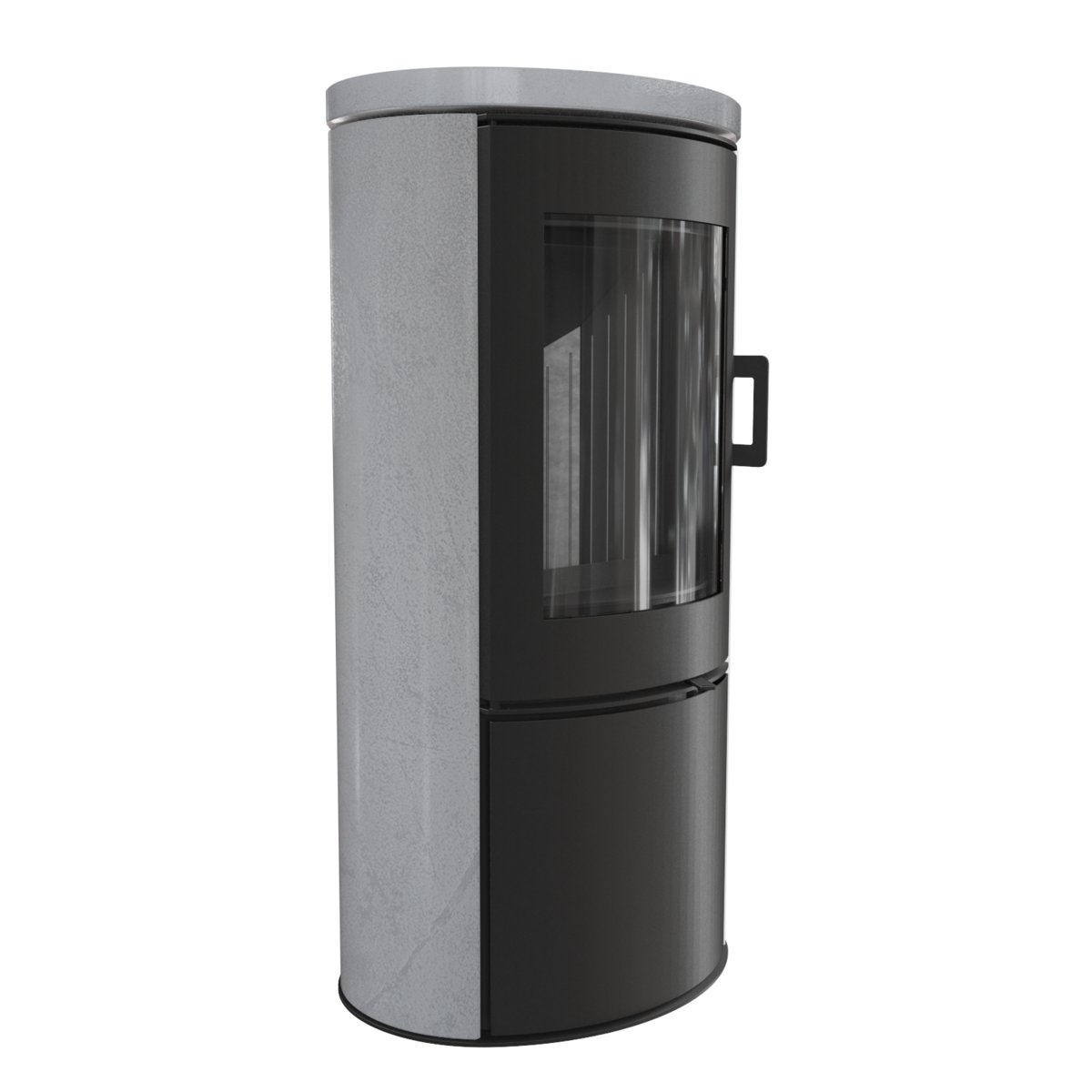 Piec Stalowy 8 Kw 150 Beton Szary Czarne Wyłożenie - Kratki | Sklep ...