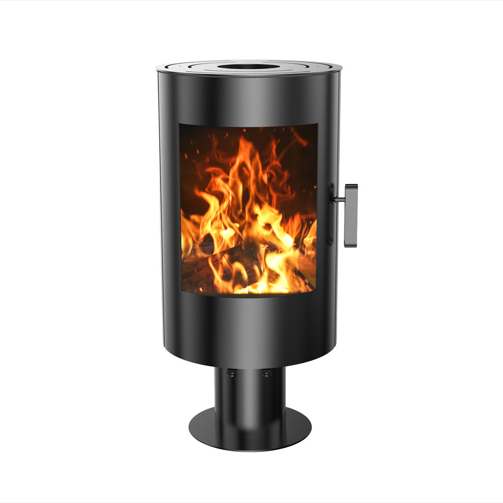 Piec stalowy wolnostojący na drewno kominek koza zestaw K7 - Thunder ...