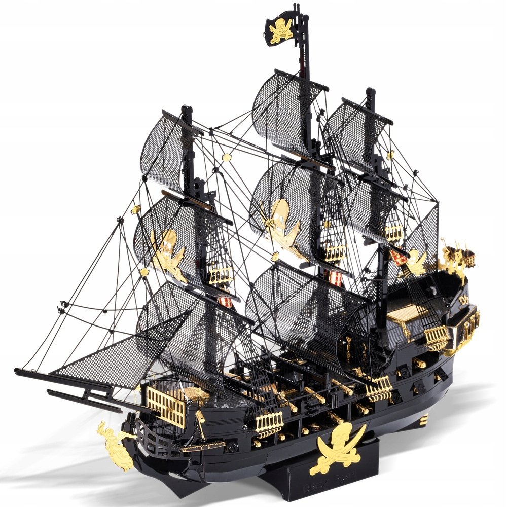 Piececool Puzzle 3D Metalowe Czarna Perła 307el Statek Piracki Model ...