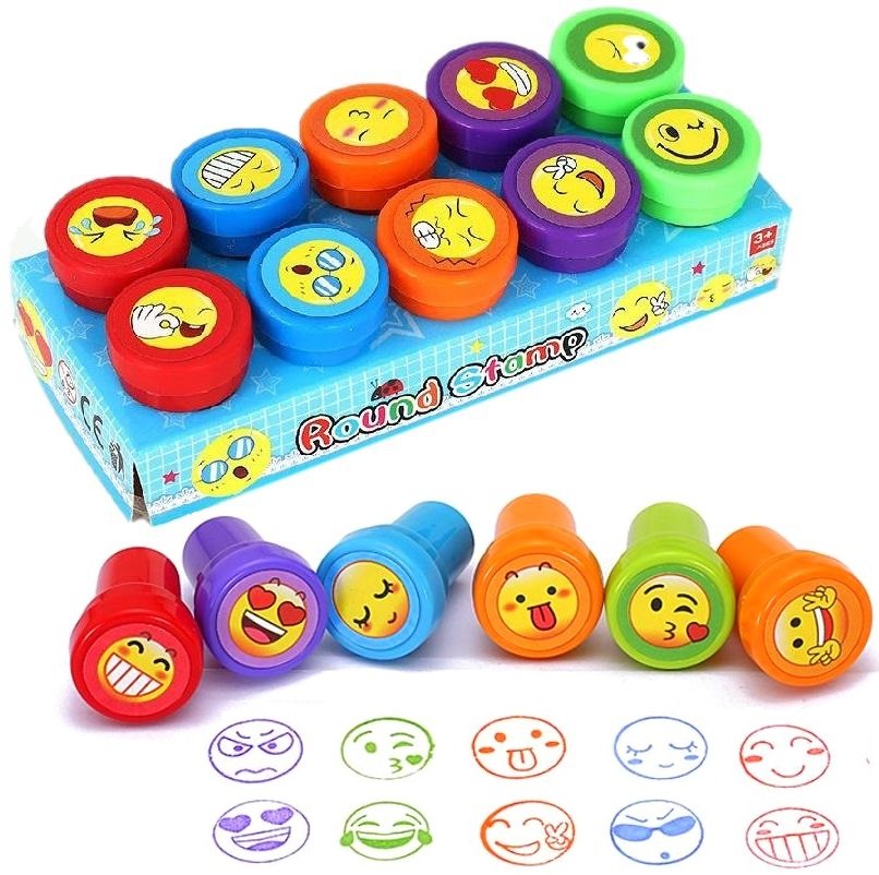 PIECZĄTKI STEMPELKI BUŹKI EMOCJE 10SZT KREATYWNE KOLOROWE - BIGTOYS ...