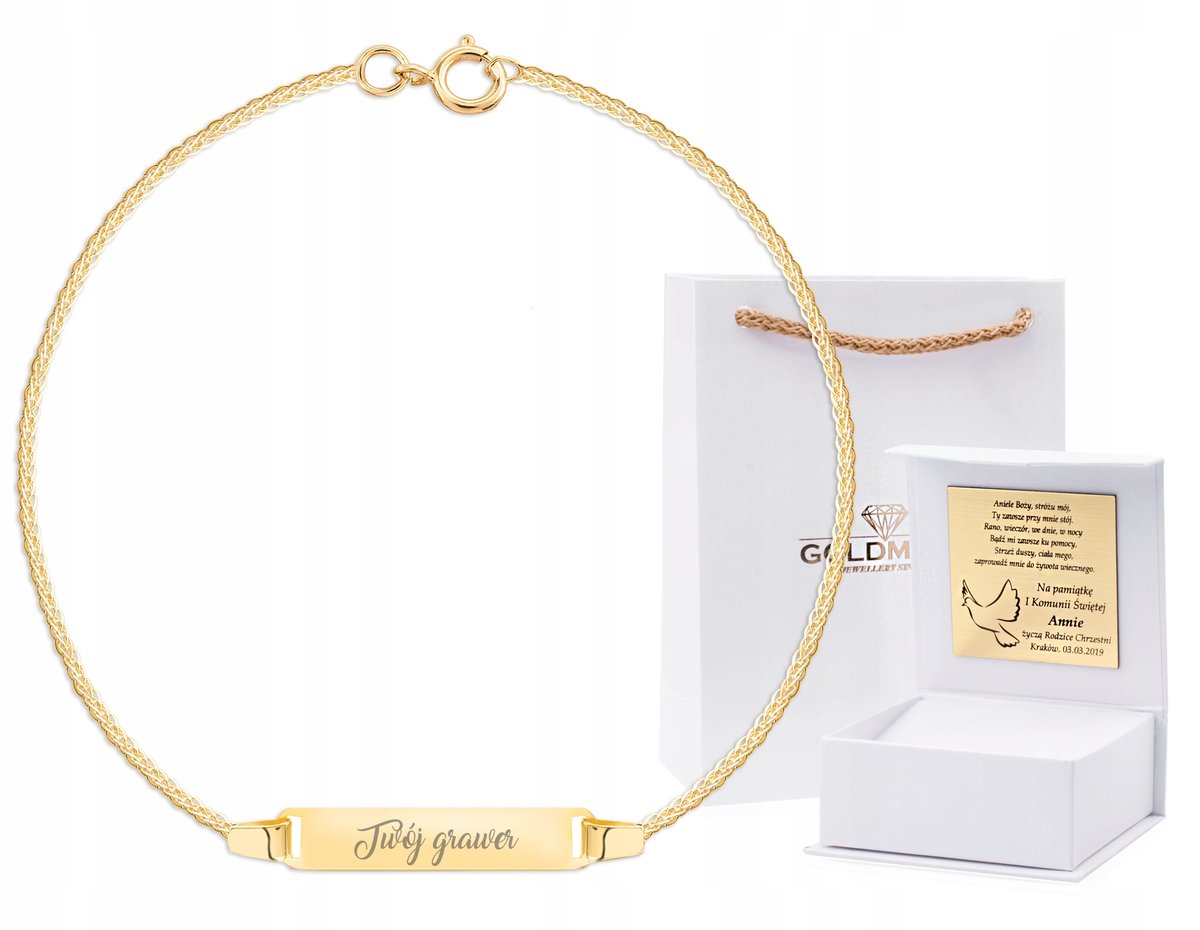 PIĘKNA ZŁOTA BRANSOLETKA LISI OGON BLASZKA 585 - Goldmark | Moda Sklep ...