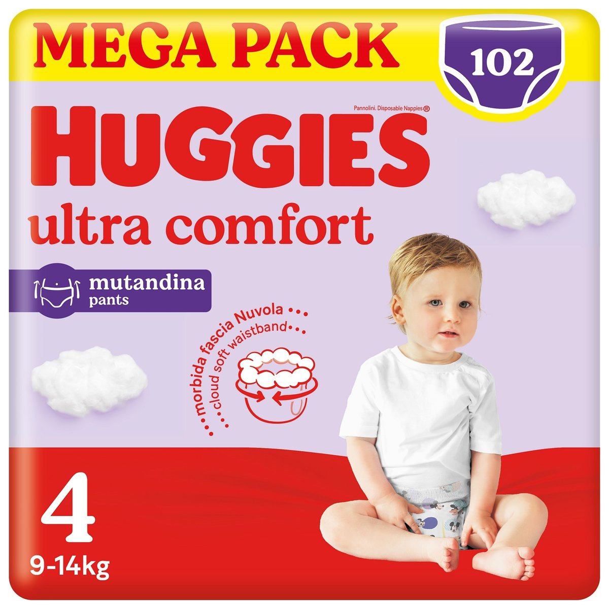 Pieluchomajtki Huggies Ultra Comfort Rozmiar 4 (9-14Kg) 102 Szt ...