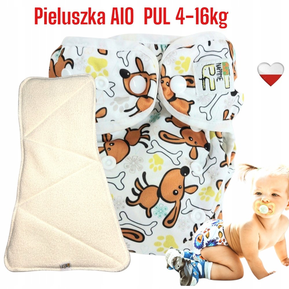 Pieluszka Wielorazowa AIO PUL PIESKI NappiMe - NappiMe | Sklep EMPIK.COM
