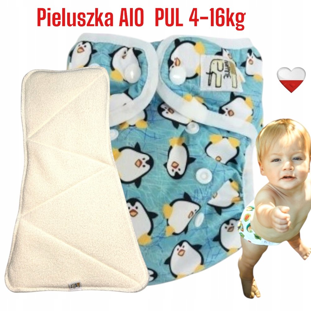 Pieluszka Wielorazowa AIO PUL PINGWINY NappiMe - NappiMe | Sklep EMPIK.COM