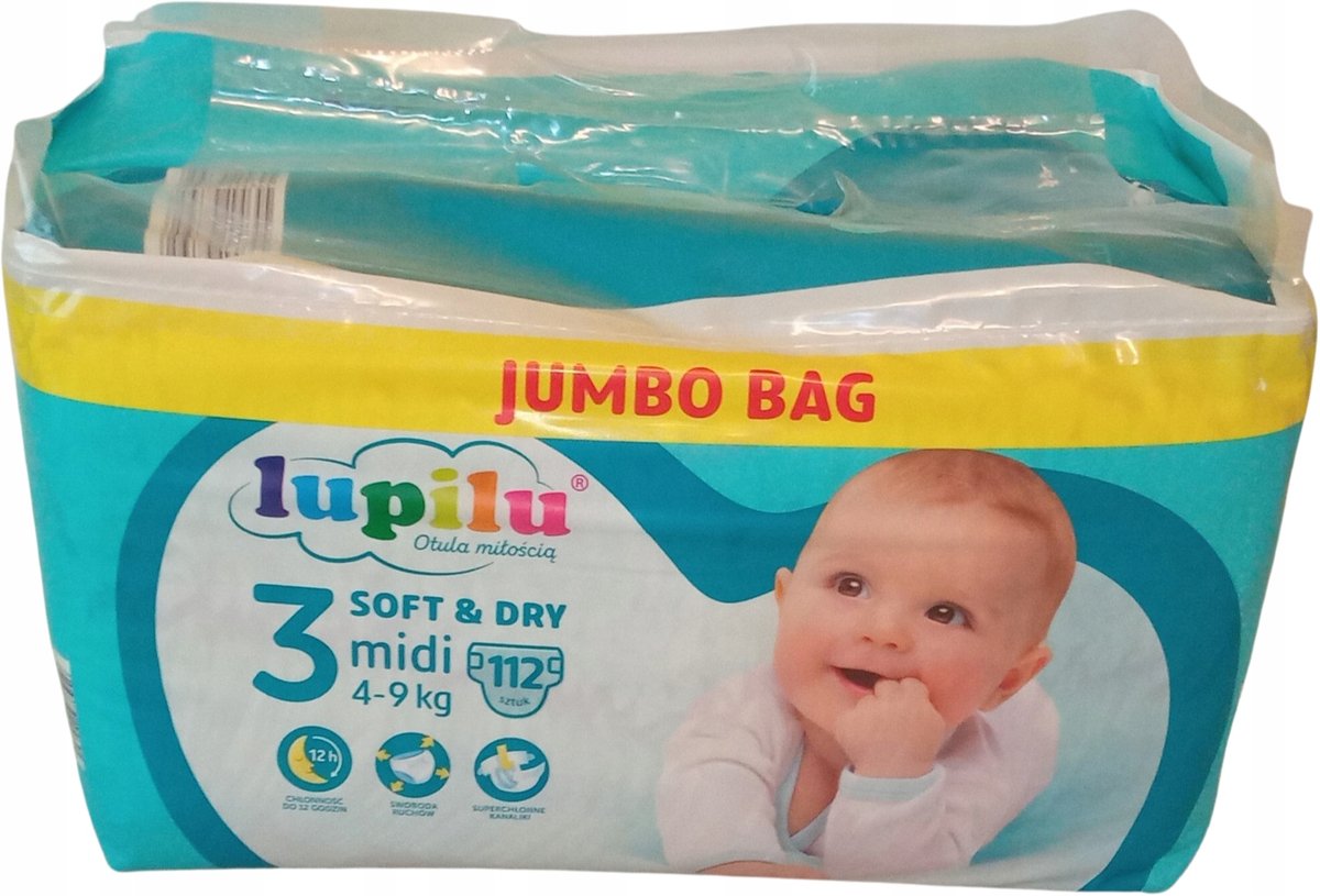 Pieluszki Lupilu Soft & Dry Rozmiar 3 112 szt. - Lupilu | Sklep EMPIK.COM