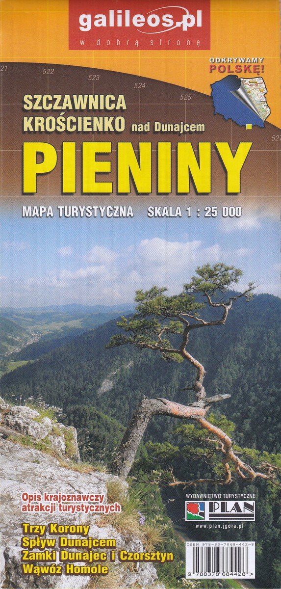 Pieniny. Mapa turystyczna 1:25 000 - Opracowanie zbiorowe | Książka w Empik