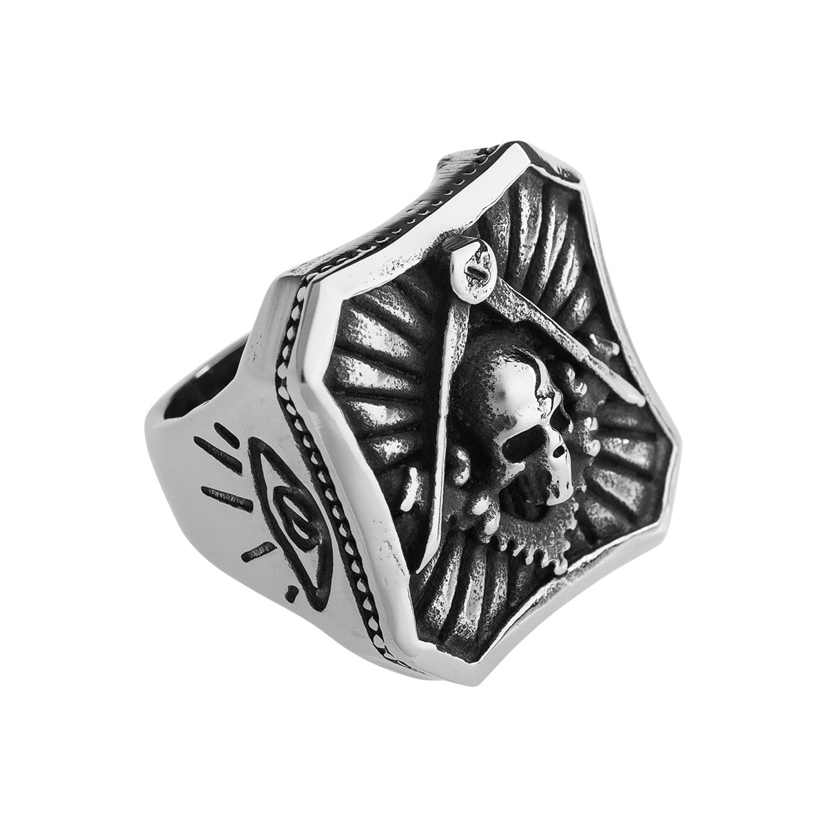 pierścień MASONIC SKULL-N - VIKING RINGS | Moda Sklep EMPIK.COM