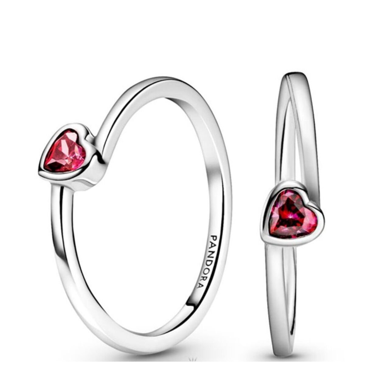 Pierścionek Damski Pandora CLEAR TILTED HEART SOLITAIRE - RING - SIZE ...