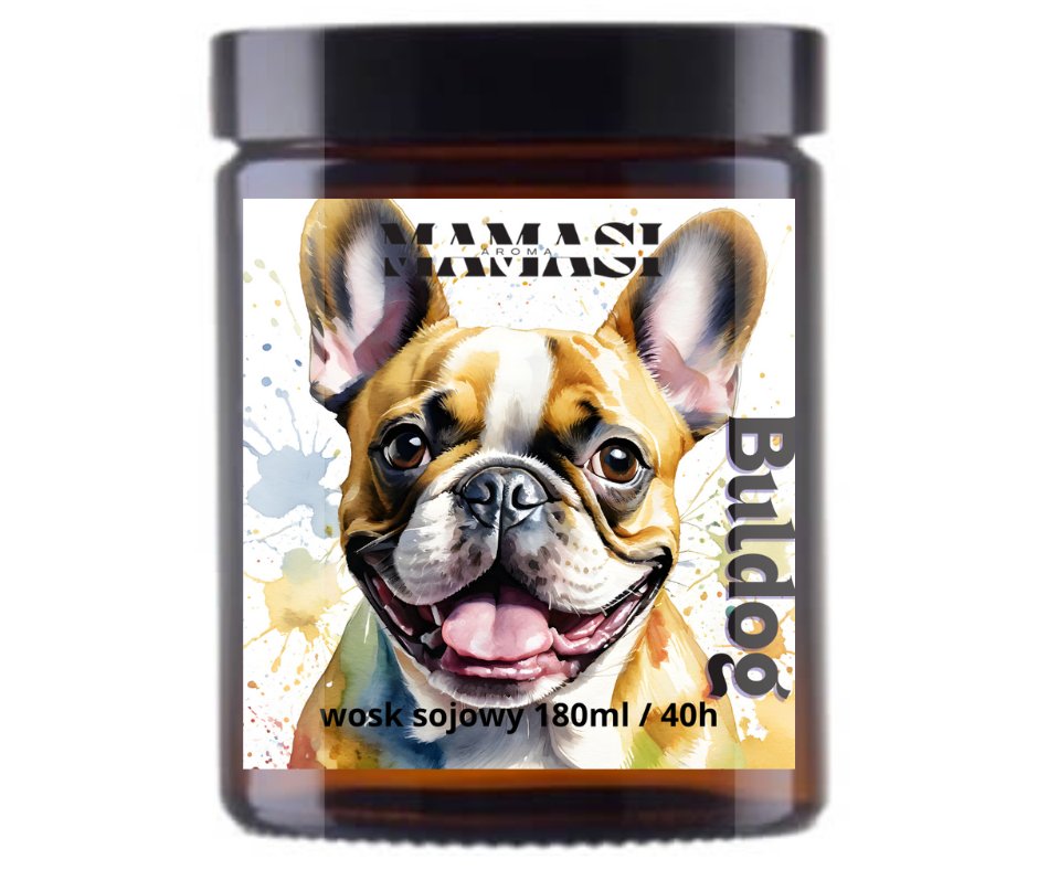 Pies Buldog Świeca Sojowa Zapachowa 180Ml Urodziny, Imieniny, Psiara ...