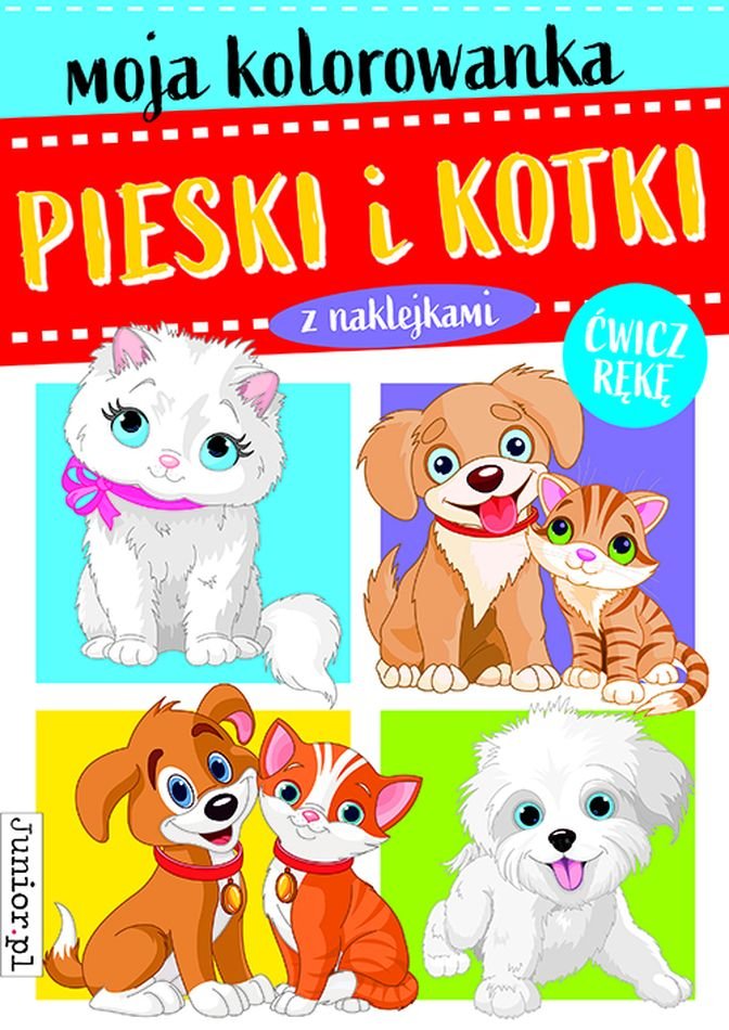 Pieski i kotki. Moja kolorowanka - Opracowanie zbiorowe | Książka w Empik