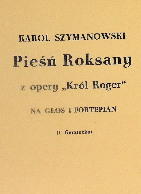 Pieśń Roksany z opery "Król Roger" - W opisie | Książka w Empik