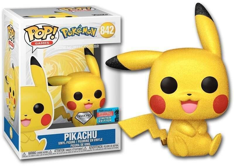 Pikachu (sitting) (Diamond) - Pokemon - NYCC- Funko POP #842 - Funko ...