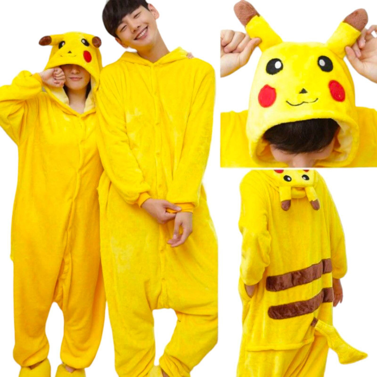 Pikachu Strój Kostium Przebranie Kigurumi Pidżama dla Dzieci Rozmiar L ...