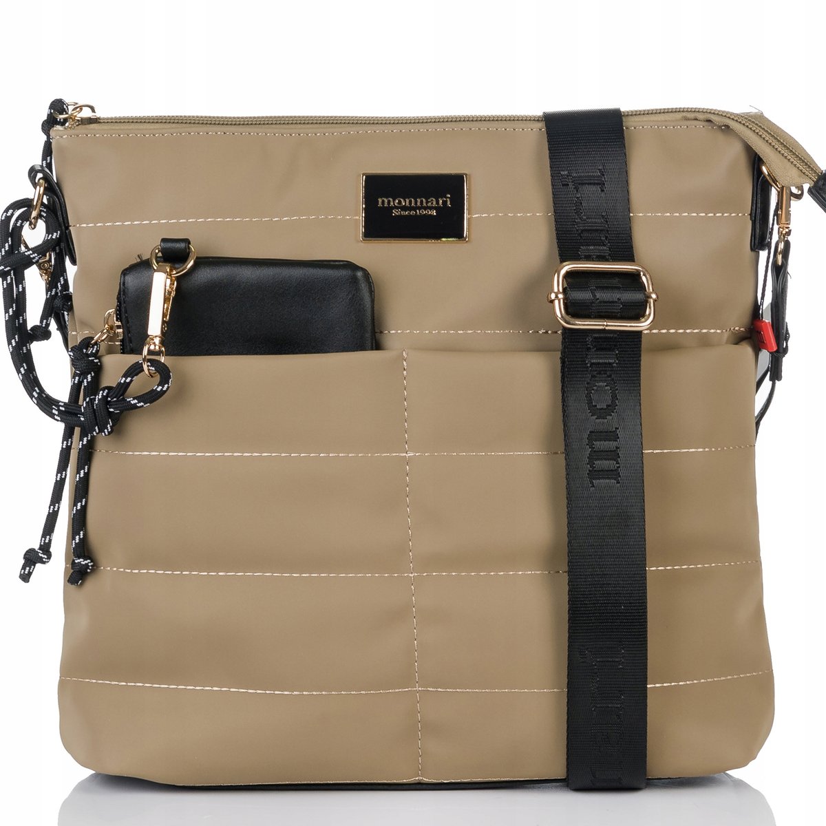 Pikowana Torebka Listonoszka Monnari + Portmonetka Beżowa Wodoodporna - MONNARI | Moda Sklep ...