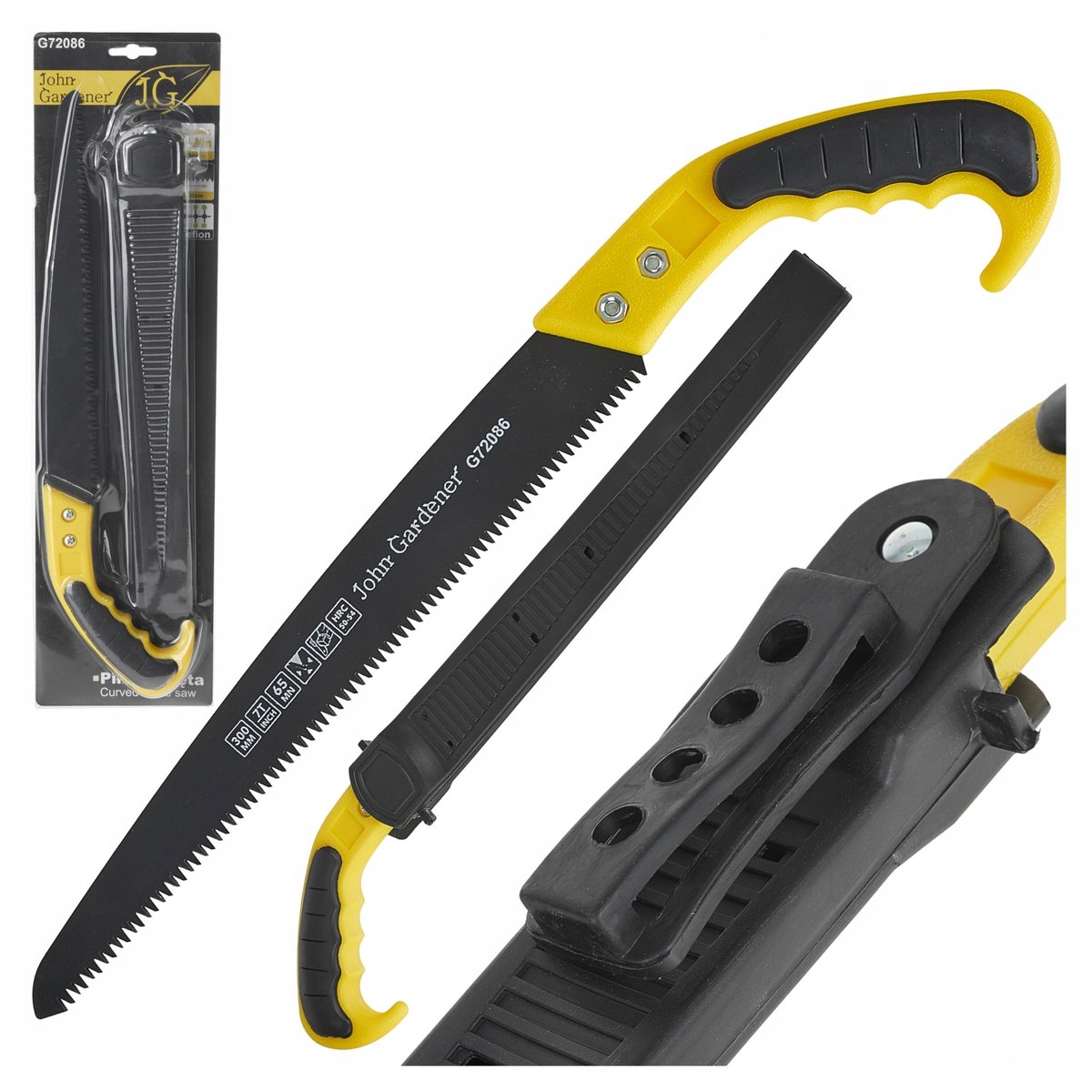 PIŁA RĘCZNA DO CIĘCIA DREWNA GAŁĘZI PROSTA 30CM KABURA POWŁOKA G72086 ...