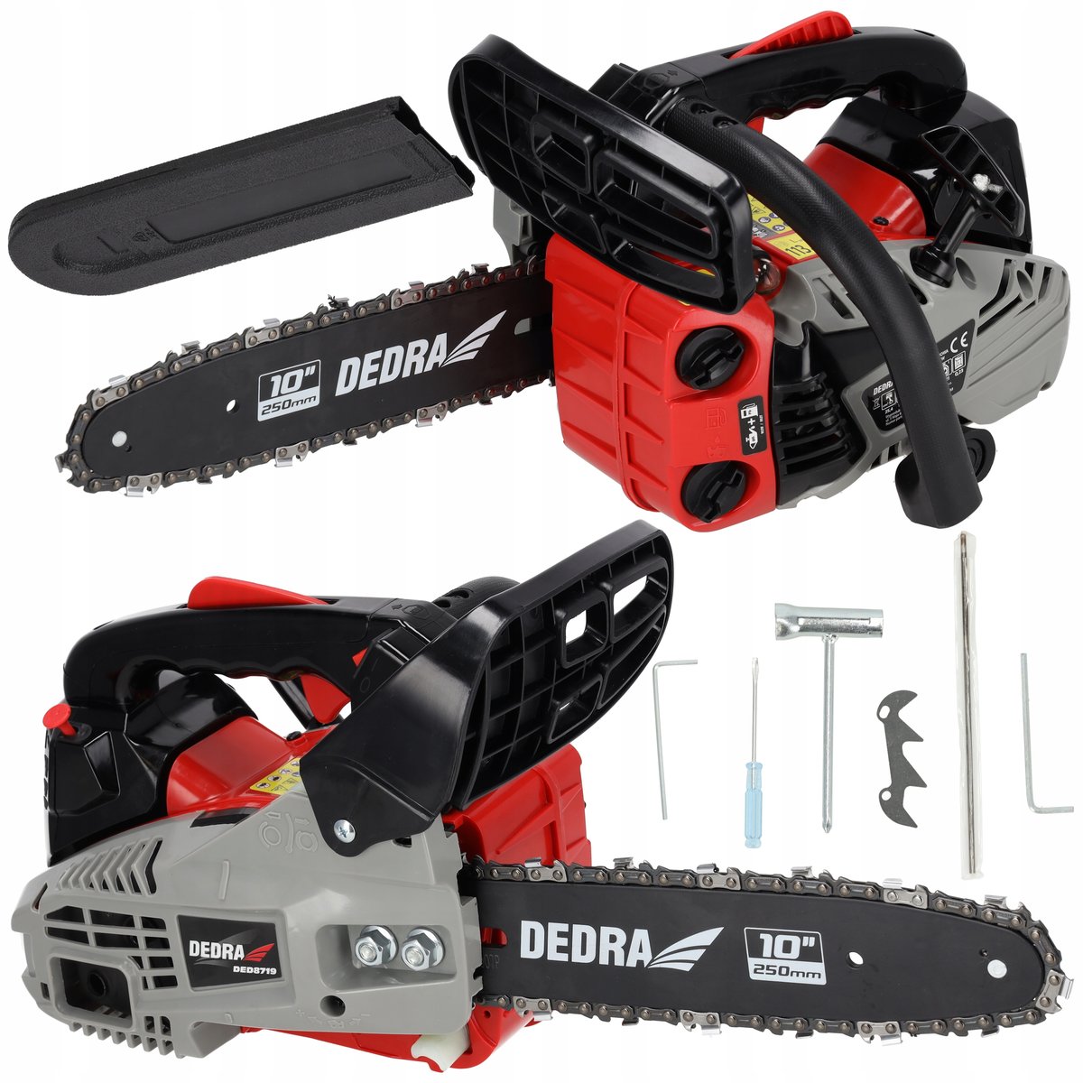 PIŁA SPALINOWA Pilarka Łańcuchowa DEDRA 10" 25cm 1kW 25,4 cm³ ...