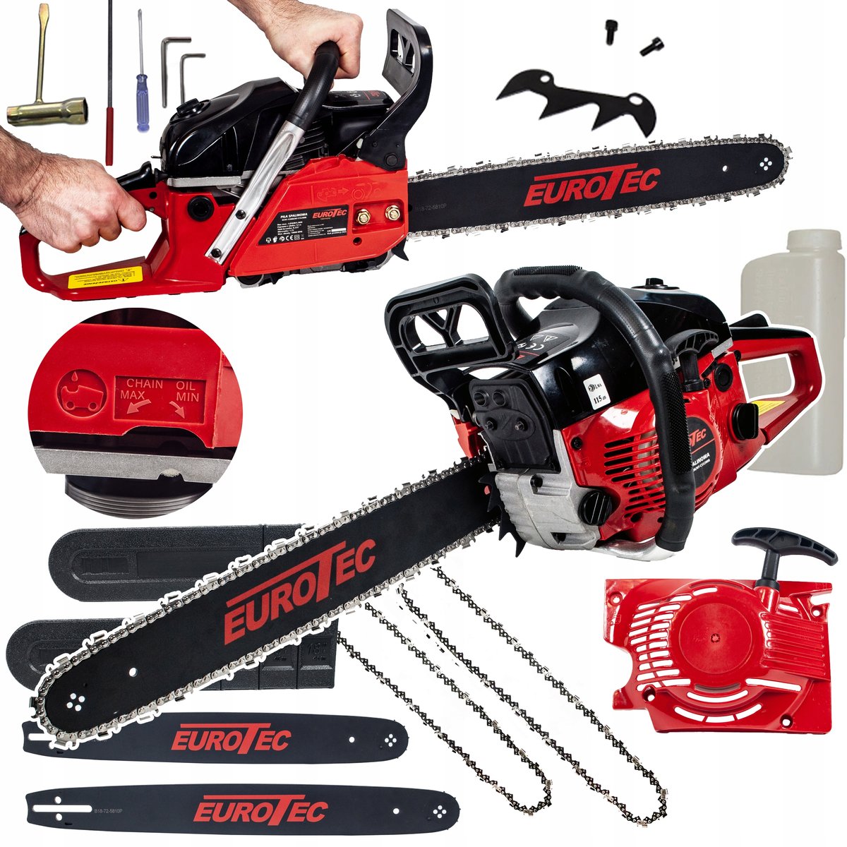 PIŁA SPALINOWA PILARKA ŁAŃCUCHOWA DO DREWNA GAŁĘZIÓWKA 5,5km ZESTAW ...
