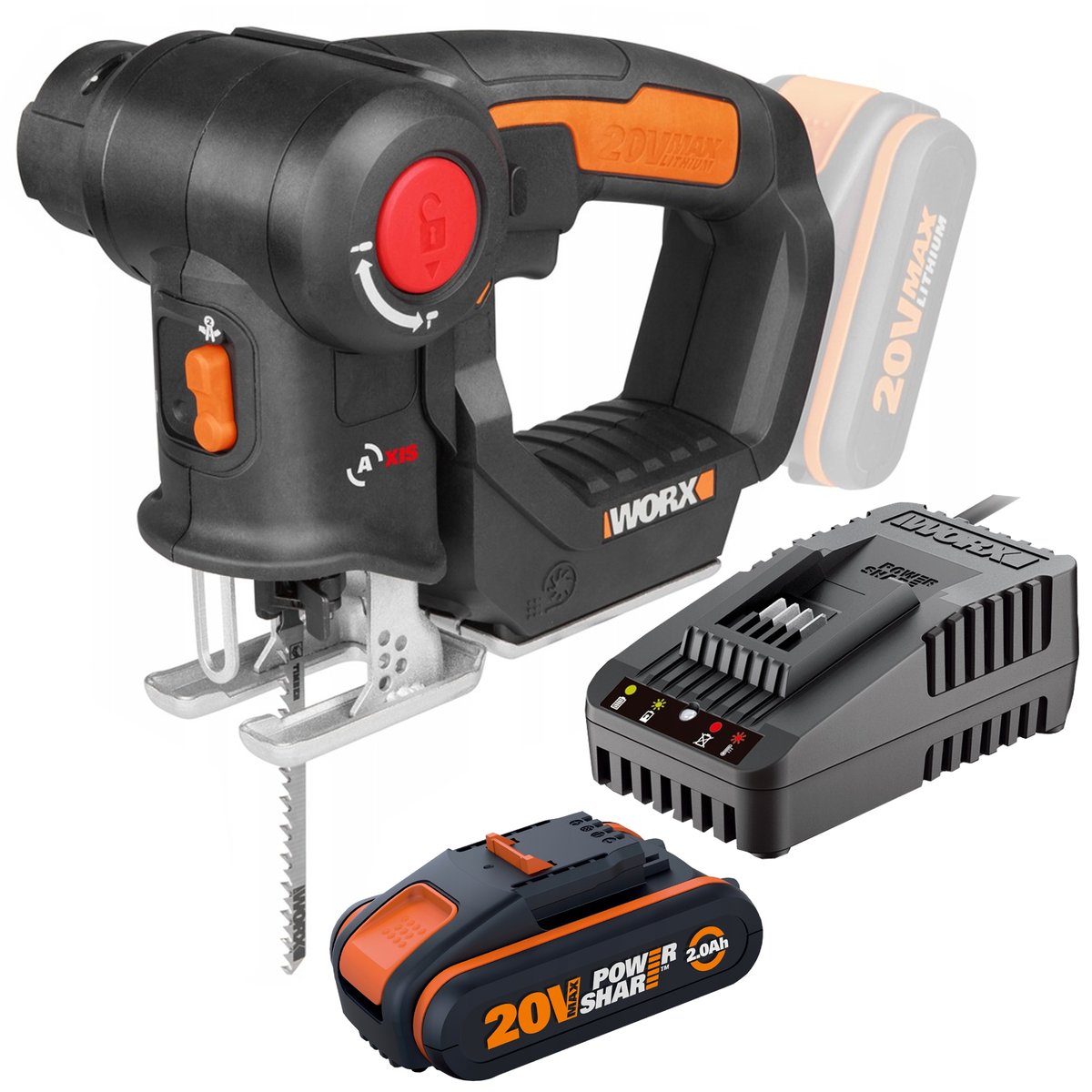 Piła uniwersalna WORX WX550.9 Akumulator Ładowarka - WORX | Sklep EMPIK.COM