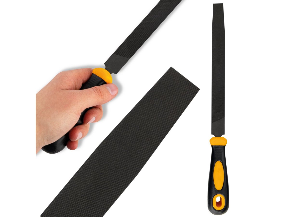 Pilnik Do Szlifowania Metalu Z Rączką Płaski Ślusarski 8" Do Metali ...