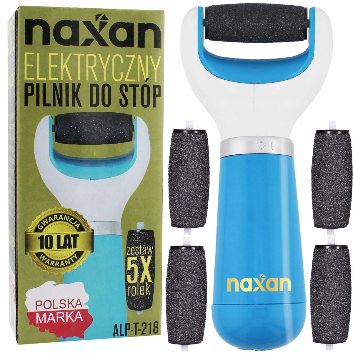 Pilnik Naxan Do Stóp Pięt Elektryczyny Frezarka Tarka Pumeks + 5 Rolek ...