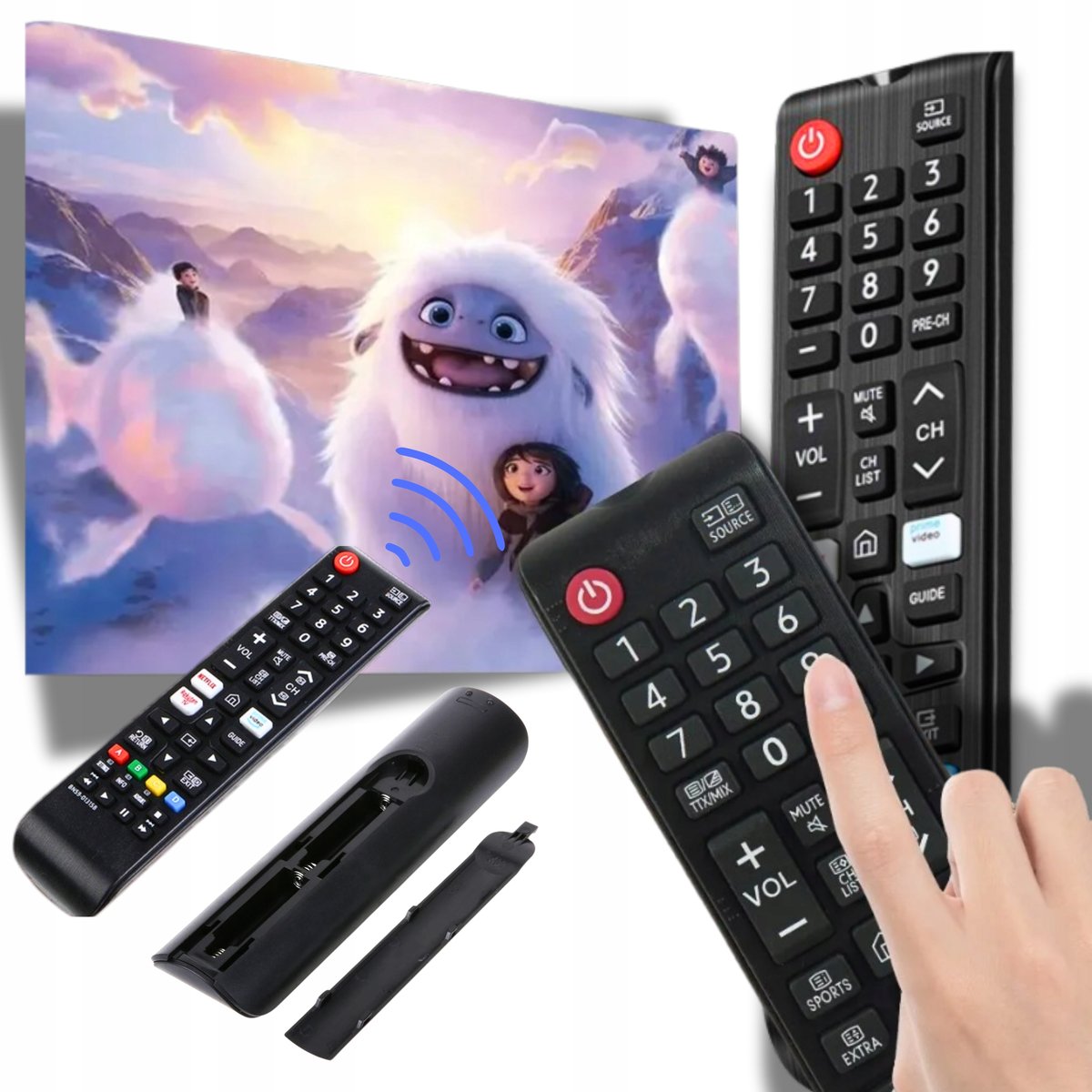 PILOT DO TV SMART UNIWERSALNY SAMSUNG FULL HD 4K UHD NETFLIX AMAZON PRIME - Inny producent ...