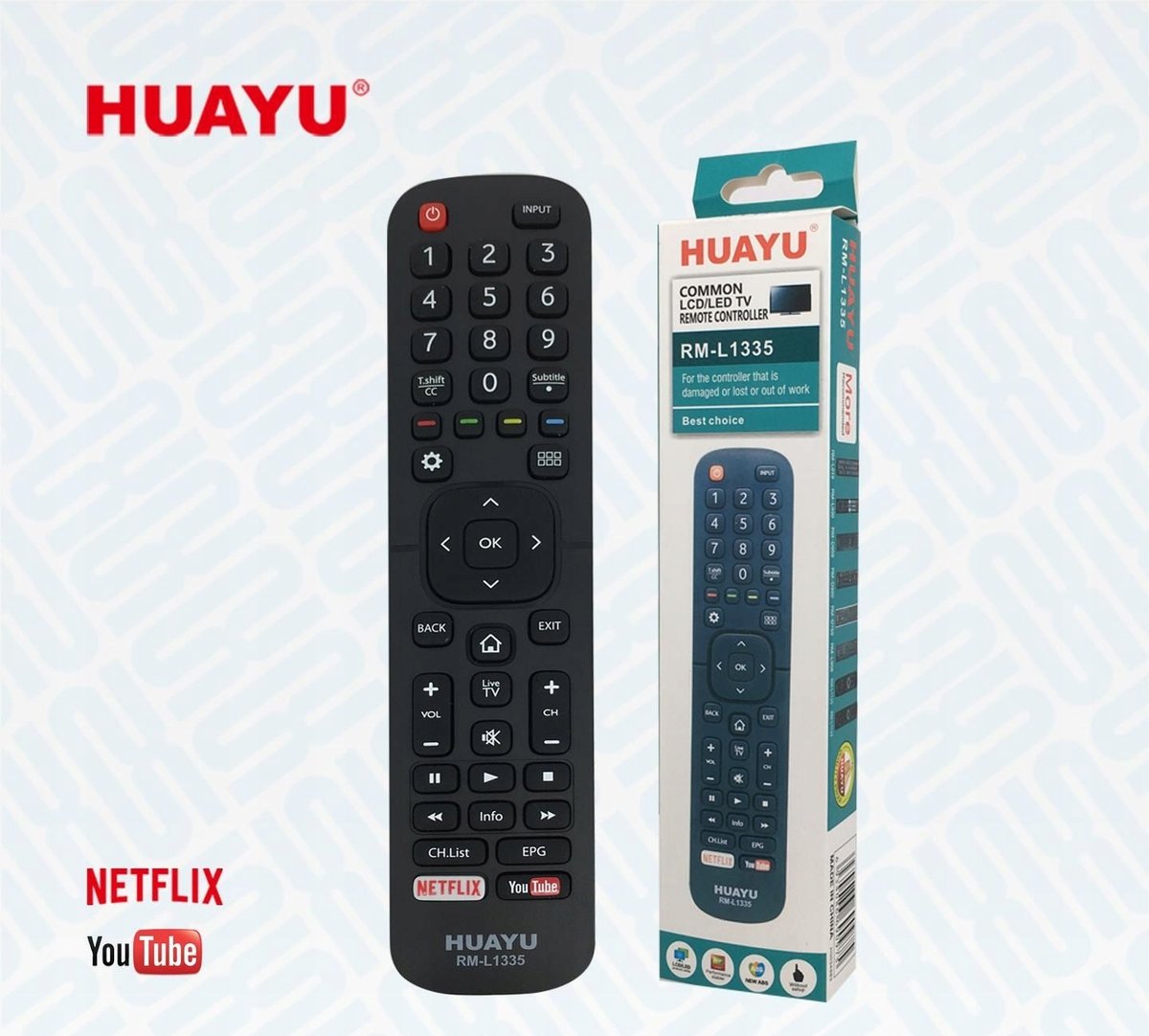 Pilot uniwersalny Huayu RM-L1335 czarny nowy - ZDTRADING | Sklep EMPIK.COM