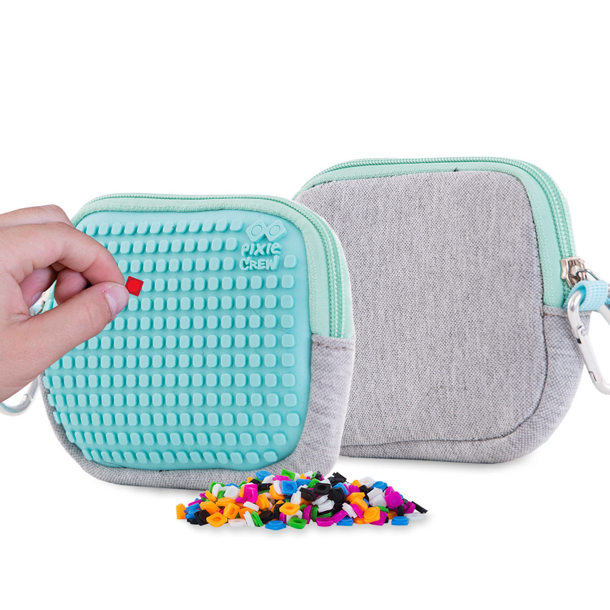 Piórnik saszetka dla dzieci, Pixie Crew, klocki, turkusowy - Pixie Crew ...