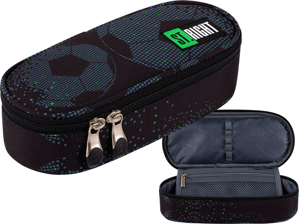 Piórnik saszetka dla dzieci, St.Majewski, piłka nożna, czarny - St ...