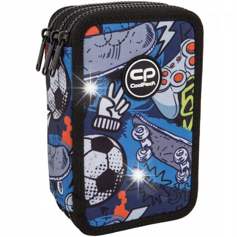 PIÓRNIK TRZYKOMOROWY Z WYPOSAŻENIEM DLA CHŁOPCA PIŁKA SKATE HOBBY JUMPER CP - inna (Inny ...