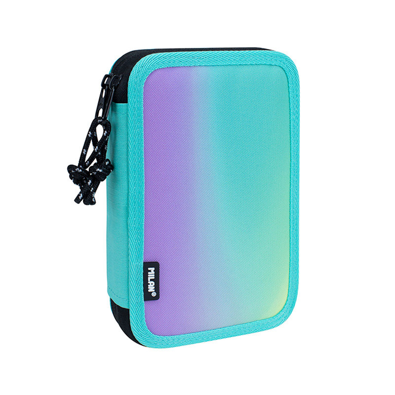 Piórnik z wyposażeniem dwukomorowy dla dzieci, Sunset Milan, gładki ...