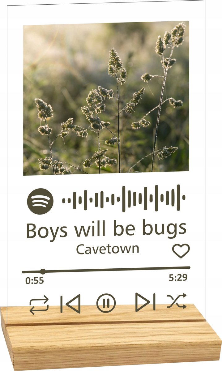 PIOSENKA SPOTIFY NA PREZENT STATUETKA walentynki ze zdjęciem NADRUK UV ...