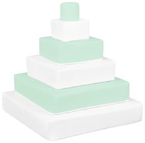 Piramida komplet 6 dużych klocków piankowych (kolor: miętowy) - Velinda ...