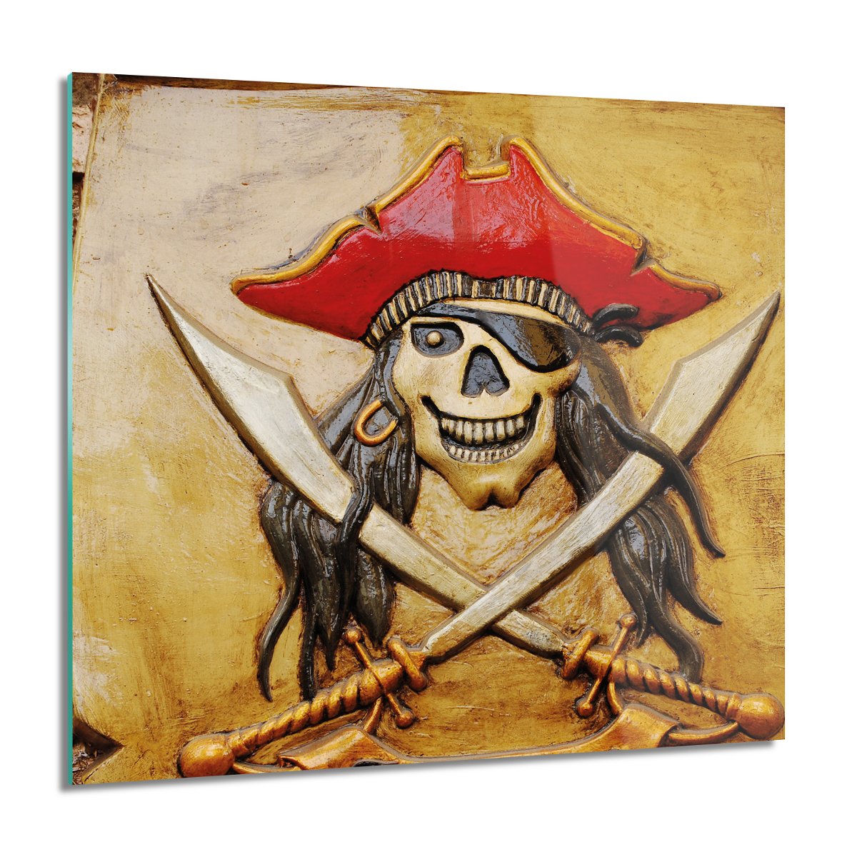 Pirat pergamin mur obraz szklany ścienny, 60x60 cm - ArtPrintCave ...