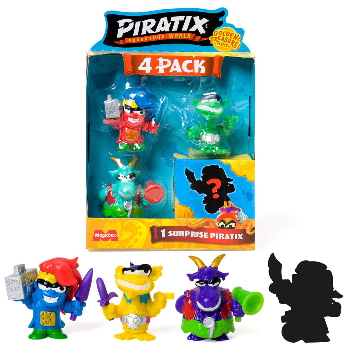 PIRATIX Golden Treasure Series – 4 szt. zawiera 4 Piratix (1 ...