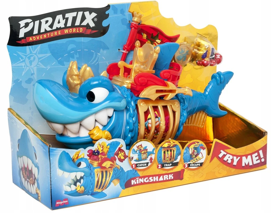 Piratix Rekin Treasure Seria Golden Okręt Piracki King Shark Zestaw Statek - Magicbox | Sklep ...