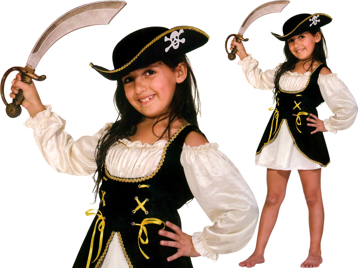 PIRATKA Strój KARNAWAŁOWY Bal PRZEBRANIE rozmiar 128 cm kostium dla ...