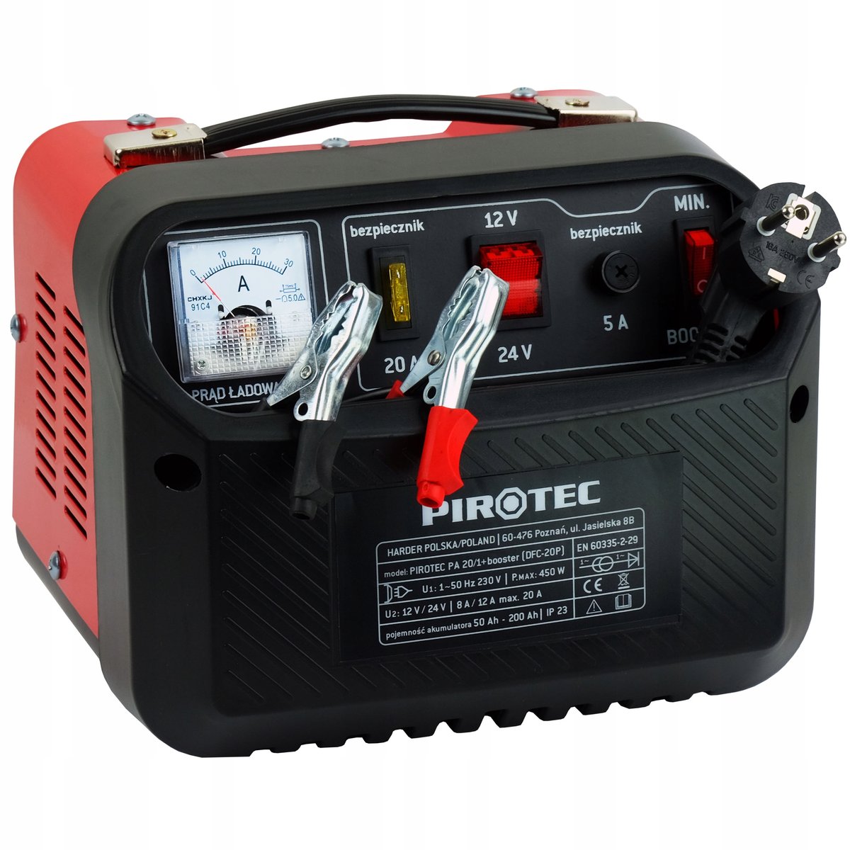 Pirotec Prostownik PA 20/1 + booster 20 A - PIROTEC | Motoryzacja EMPIK