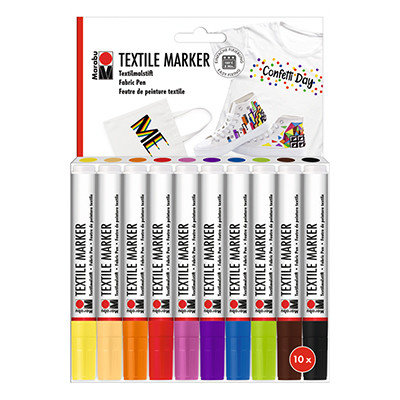 Pisaki do tkanin Textil Marker Marabu, 10 kolorów - Inna marka | Sklep ...