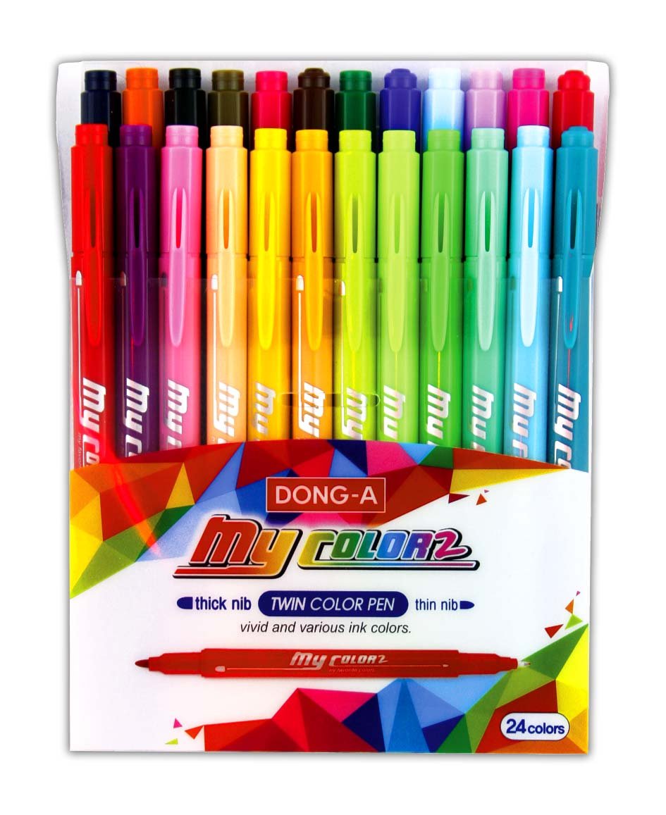 Pisaki Dong-A my Color 2, dwustronne, 24 kolory - Donga-A | Sklep EMPIK.COM