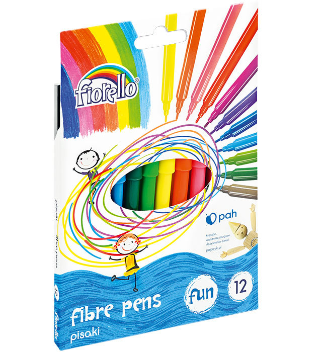 Pisaki Flamastry Fiorello Fun 12 kol. - Fiorello | Sklep EMPIK.COM