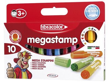 Pisaki - pieczątki 10 kolorów FIBRACOLOR Mega Stamp Fibracolor ...