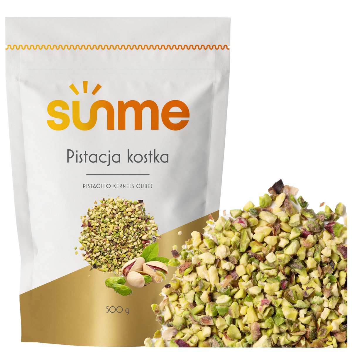 PISTACJA KOSTKA 500G Posypka pistacjowa 0,5 kg - Sunme | Sklep EMPIK.COM