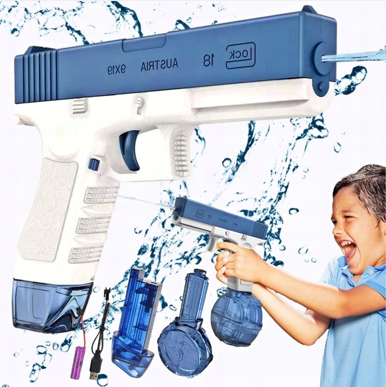 Pistolet Na Wodę Automatyczny Zabawka Elektryczny Glock Woda Dwa ...