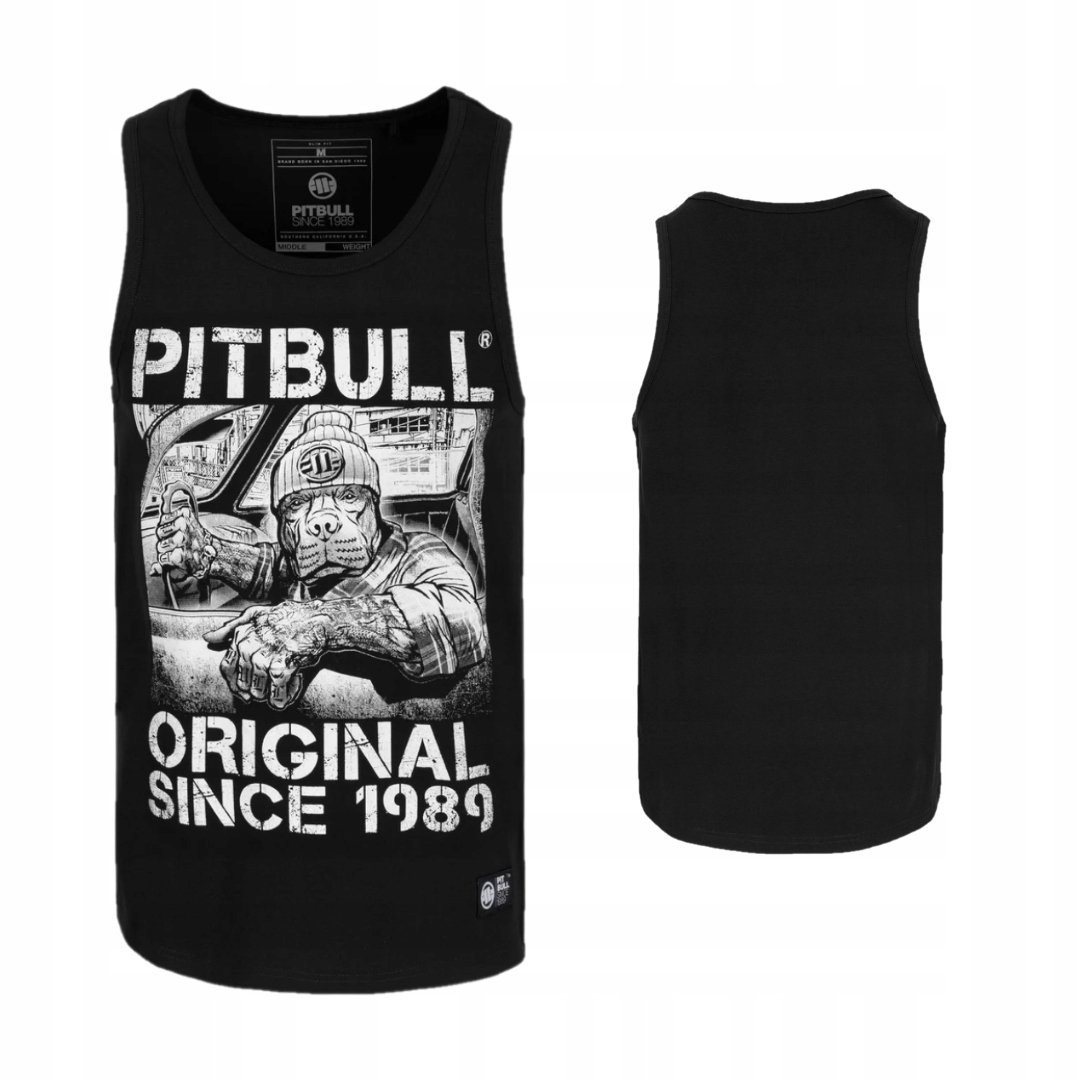 PITBULL WEST COAST MĘSKI TANK TOP SLIM FIT DRIVE BLACK CZARNY M ...